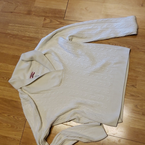 Bass | Sweaters | Bass Cream Cable Knit Shawl Collar Sweater Xl | Poshmark